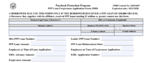 Forgiveness for PPP Loans $50,000 or Less: The New 3508S Form ...